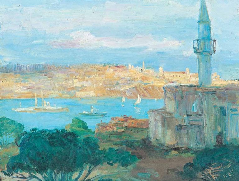 İbrahim Çallı Boğaz tablosu 1934 tarihli - istanbul sanat evi