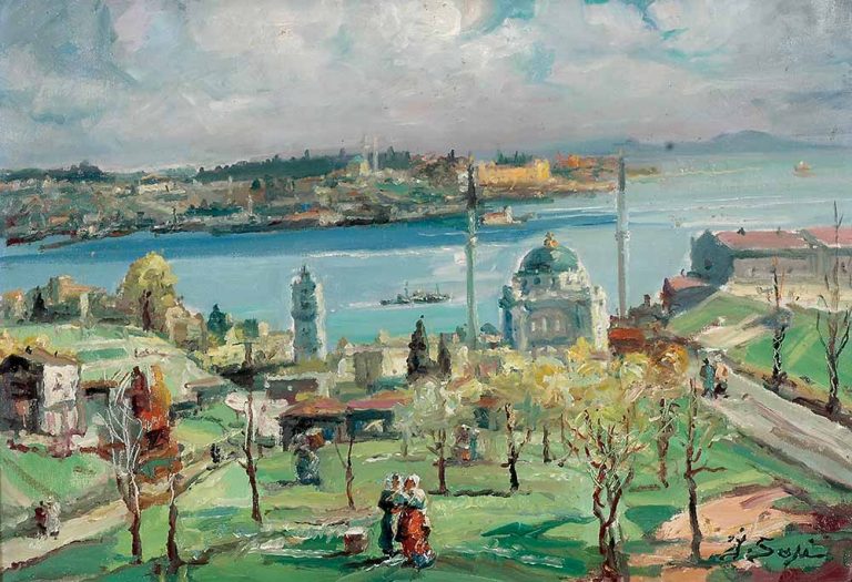 İbrahim Safi Dolmabahçe Tablosu - İstanbul Sanat Evi